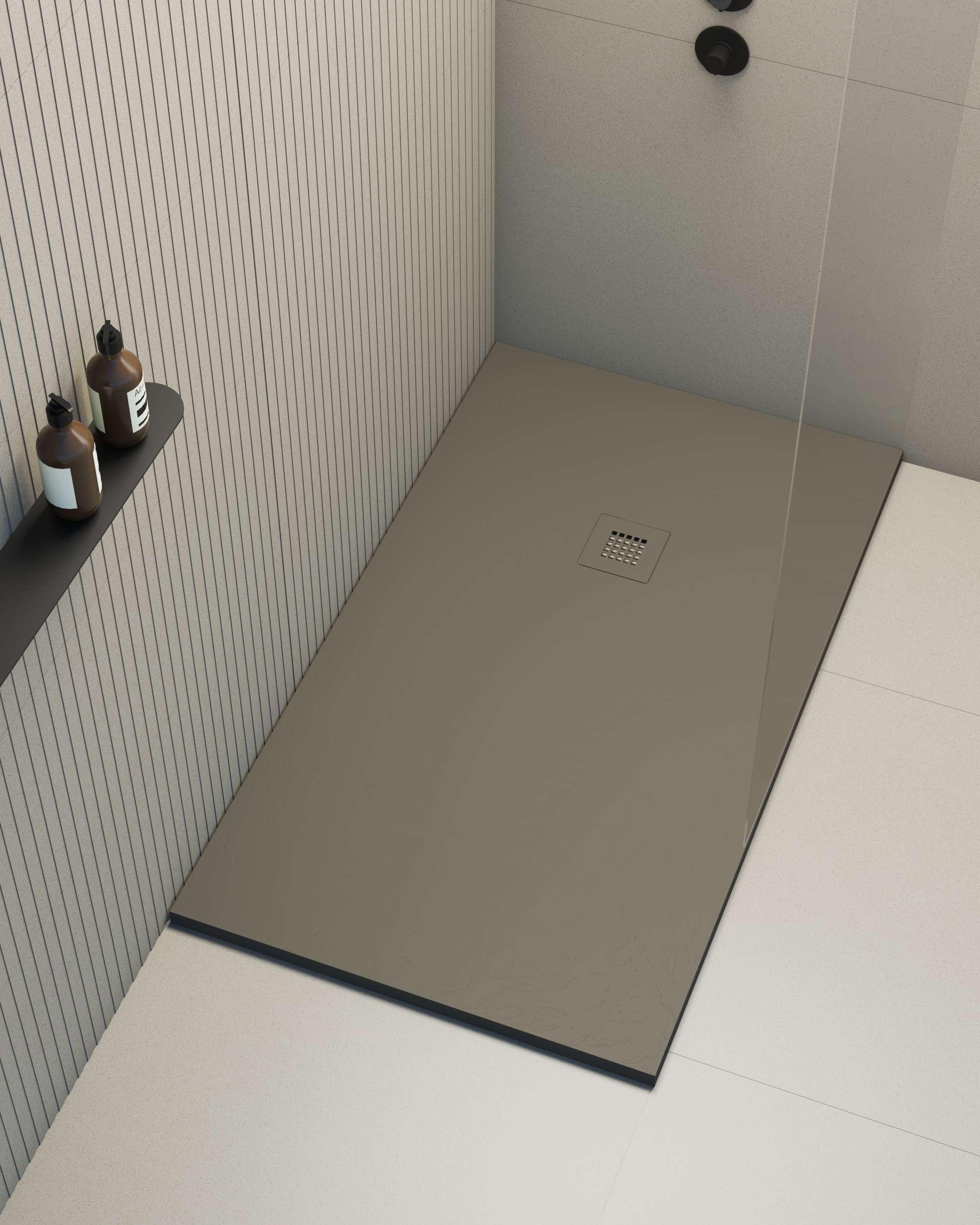 Receveur de douche Poalgi extraplat Tundra L.100 x l.160 cm finition ...