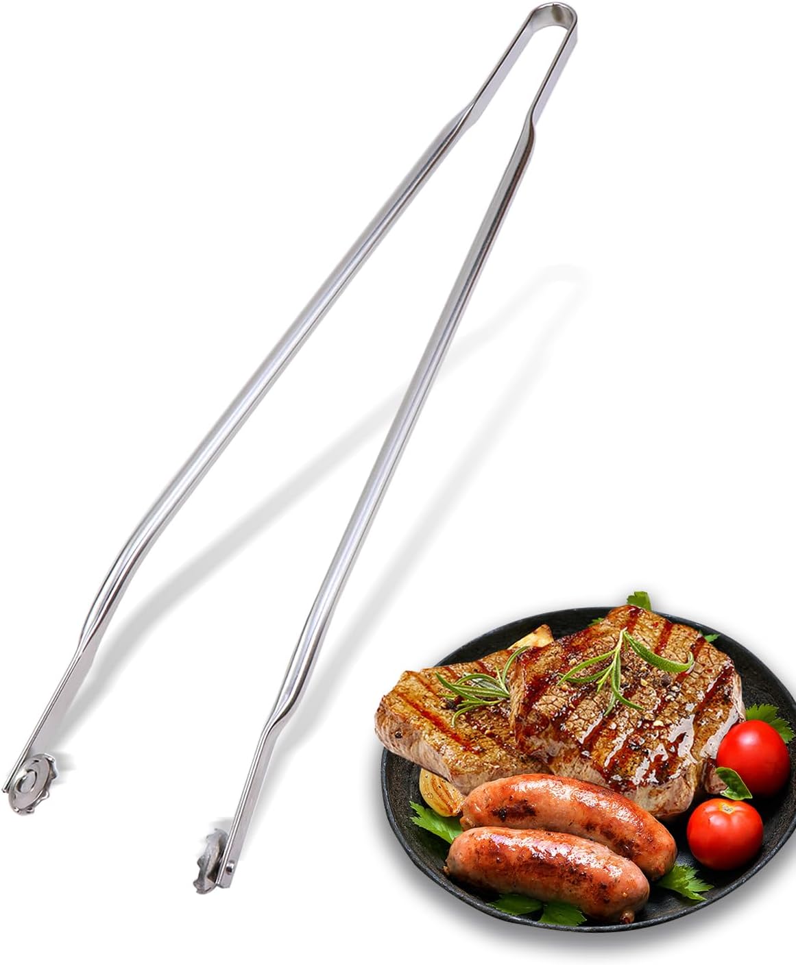 Pinze da cucina in acciaio inossidabile per cucinare e grigliare ...