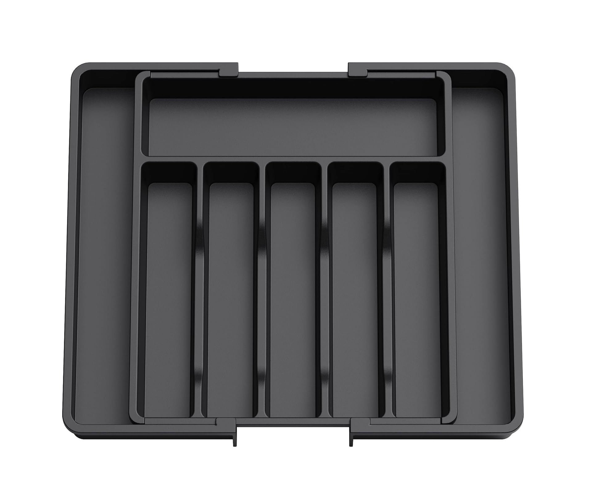 Range Couverts Plateau d'Ustensiles Extensible pour Tiroir Noir ...
