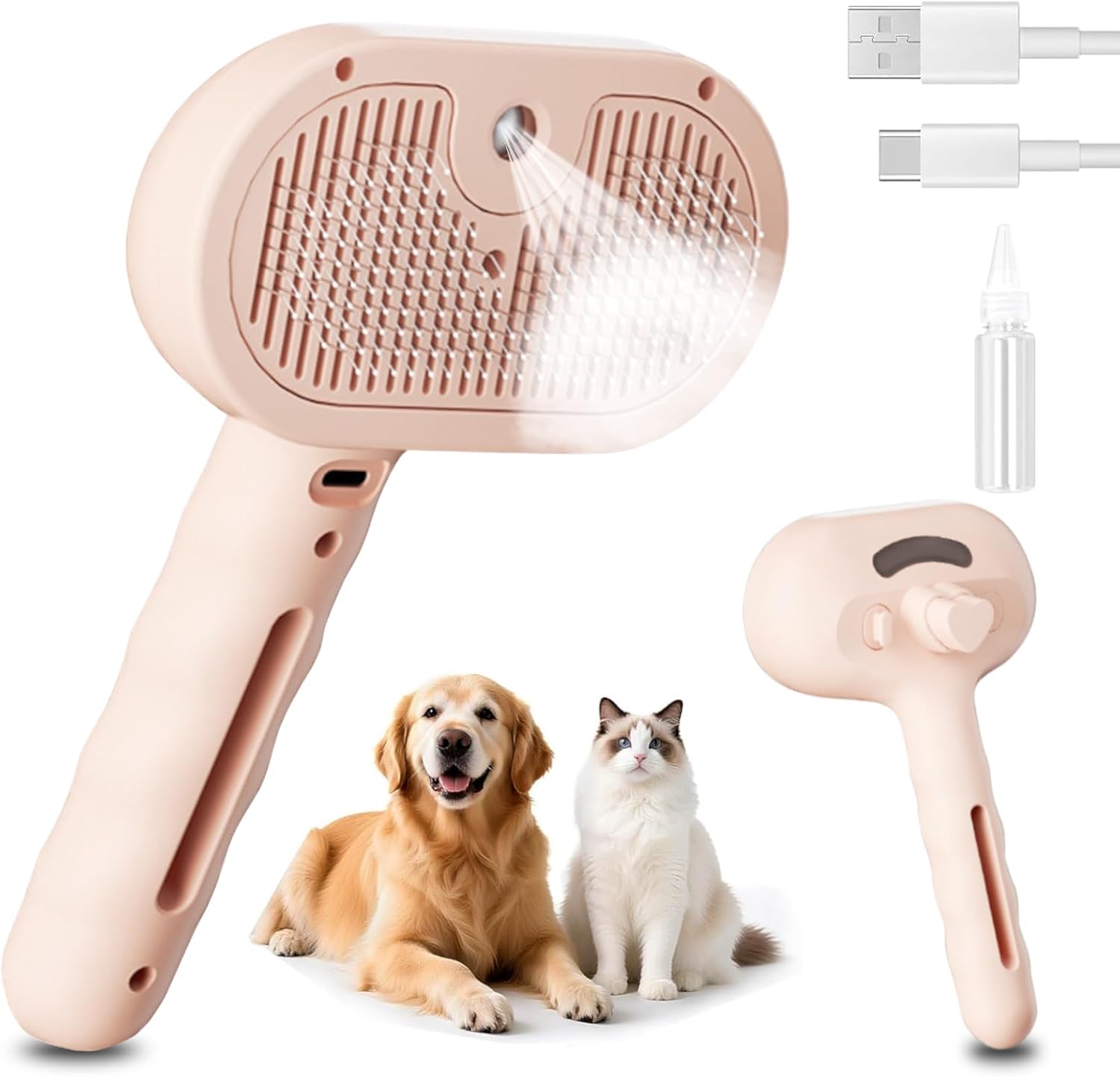 Brosse à Vapeur pour Chat, 3-1 Multi-usages Brosse Chat pour Chats et ...