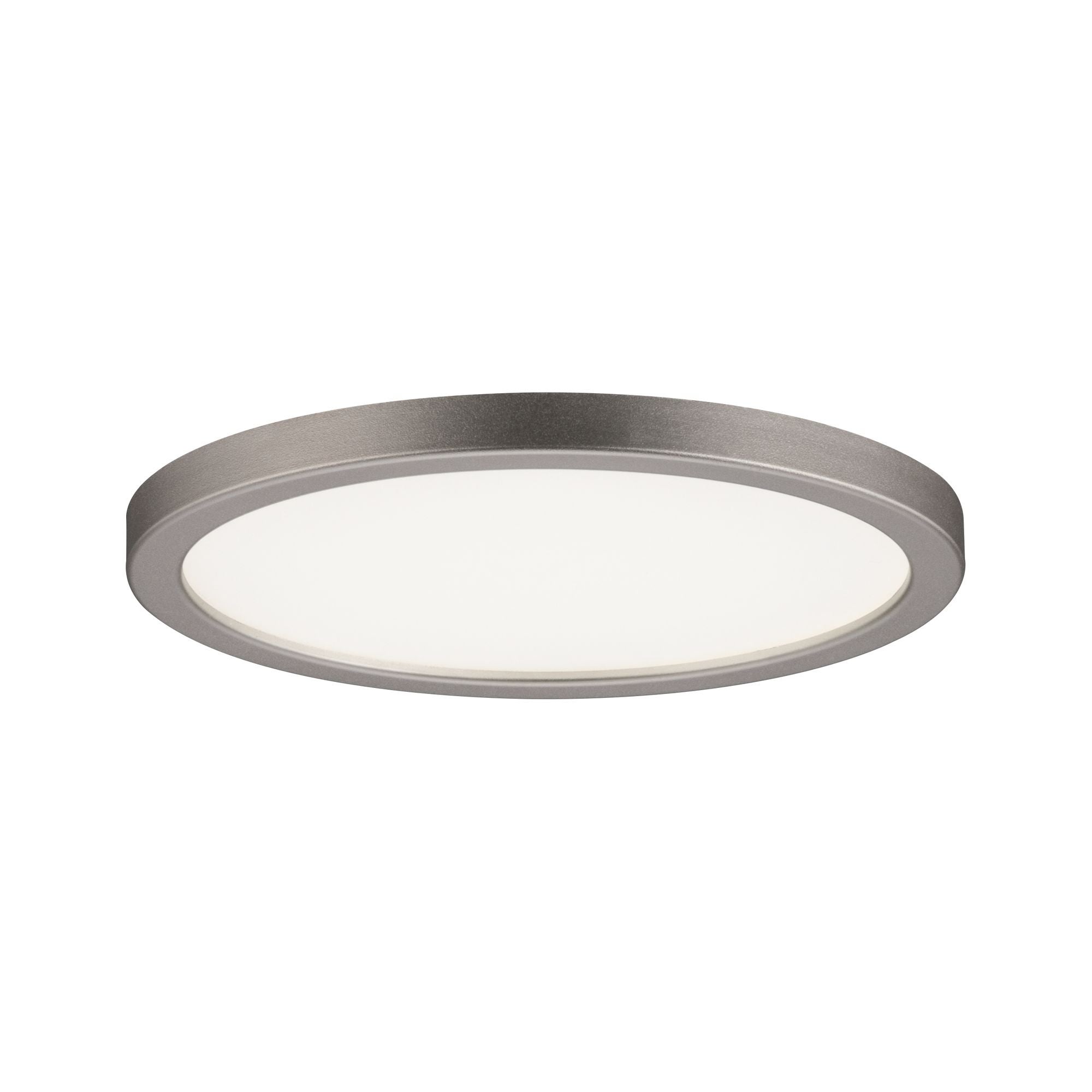 Panneau encastré LED Areo IP44 rond 120mm 6,5W 418lm 3000K Nickel mat ...