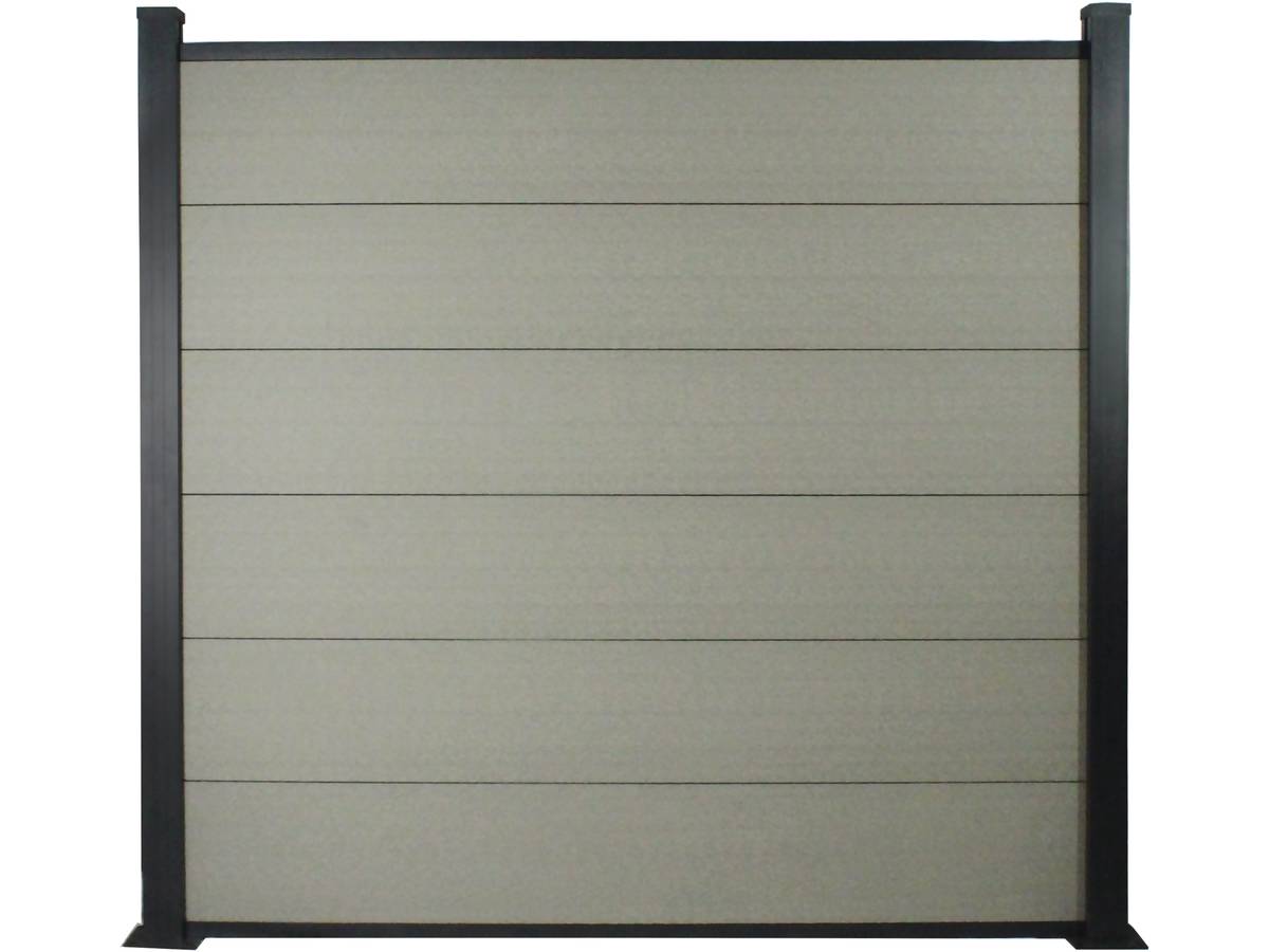 Lote de 6 lamas en composite para vallas - 1,60m - Gris | Leroy Merlin