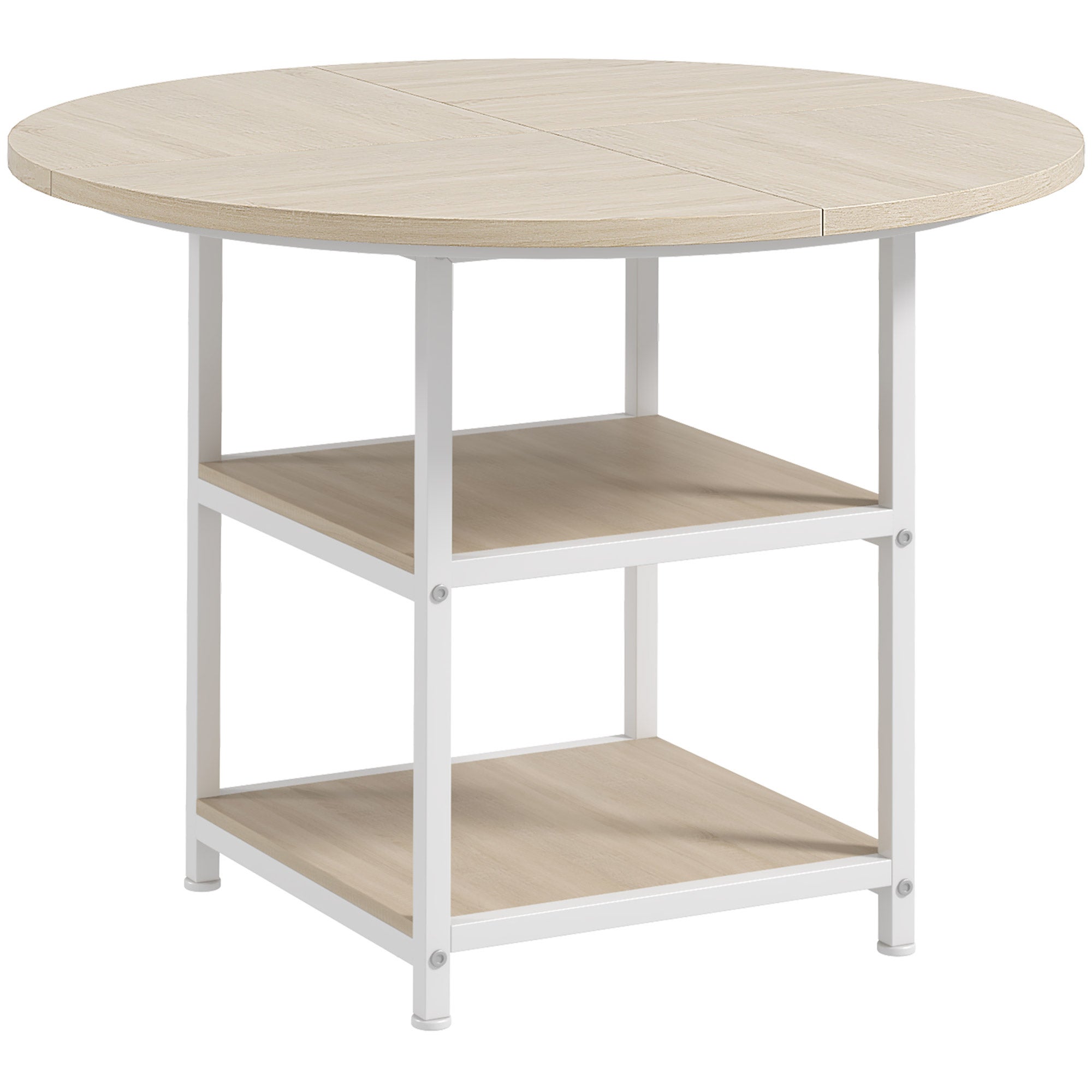 Table à manger ronde 4 personnes Ø 100 cm 2 étagères | Leroy Merlin