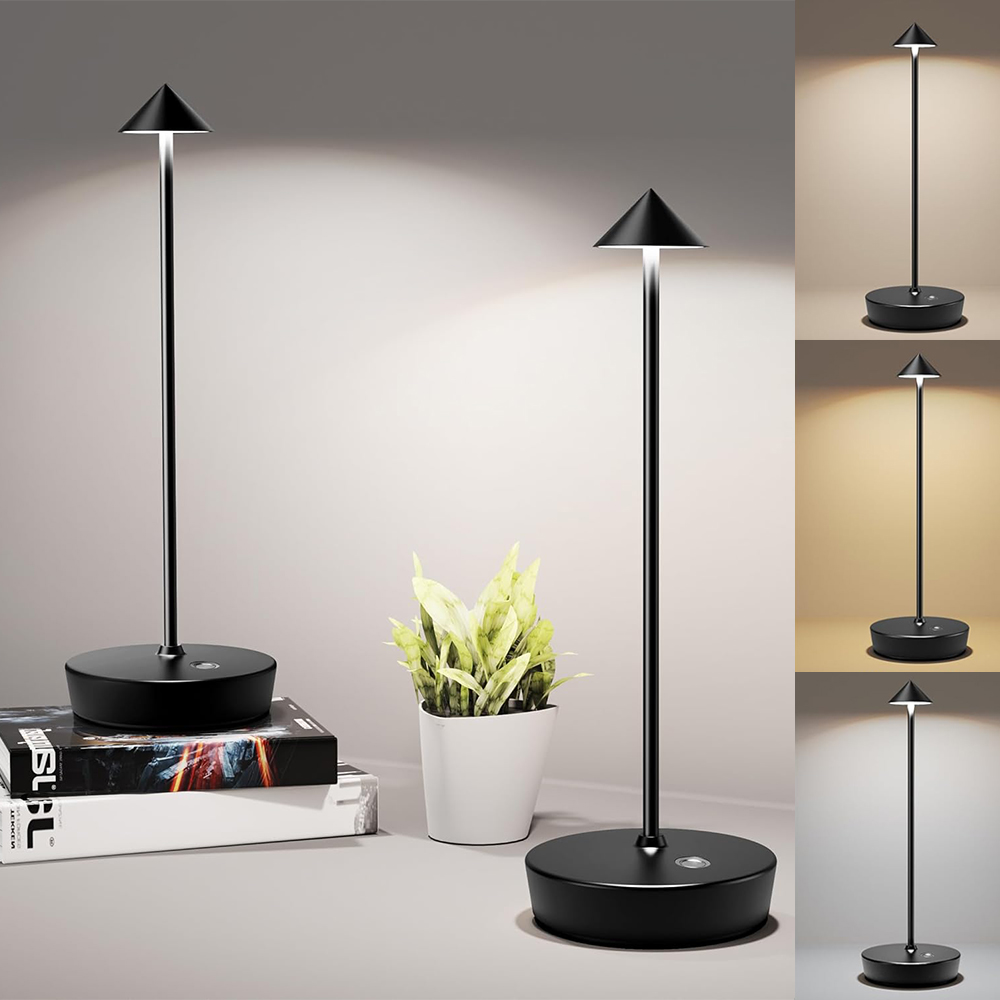 2 Lampes de table rechargeables, lampe de bureau LED à piles 3600mAh ...