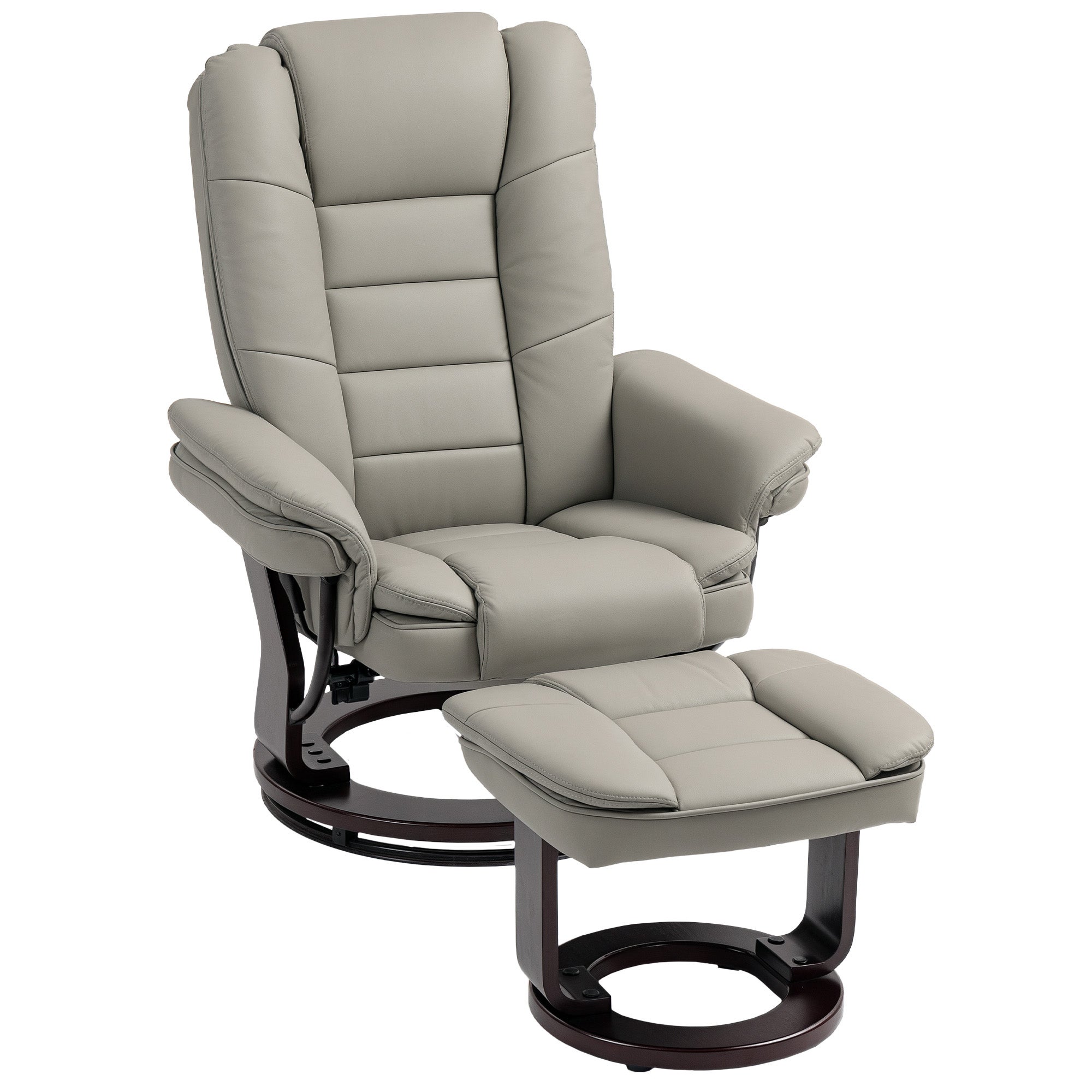 Reclining 135° comfortable swivel 360° relaxation chair with footrest ...