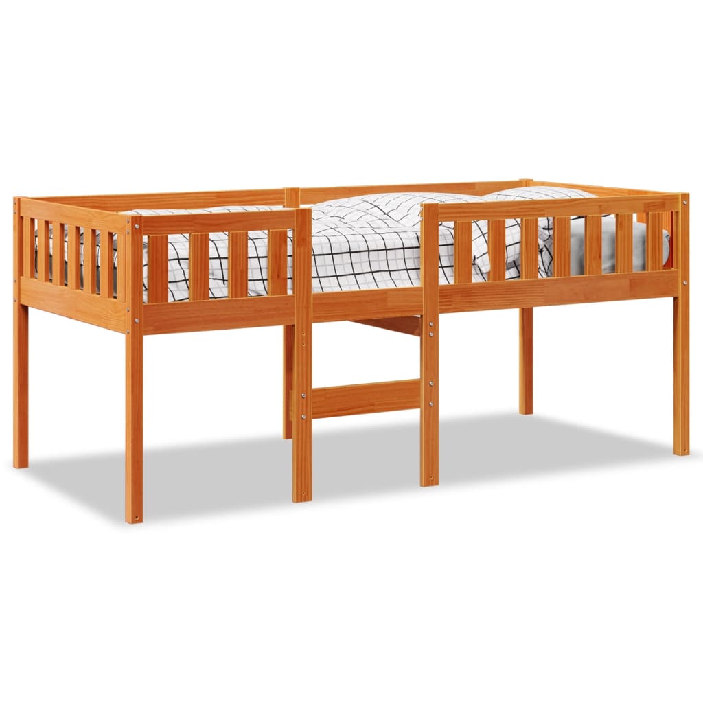 Lit simple | Lit pour enfants sans matelas cire marron 90x190 cm pin ...