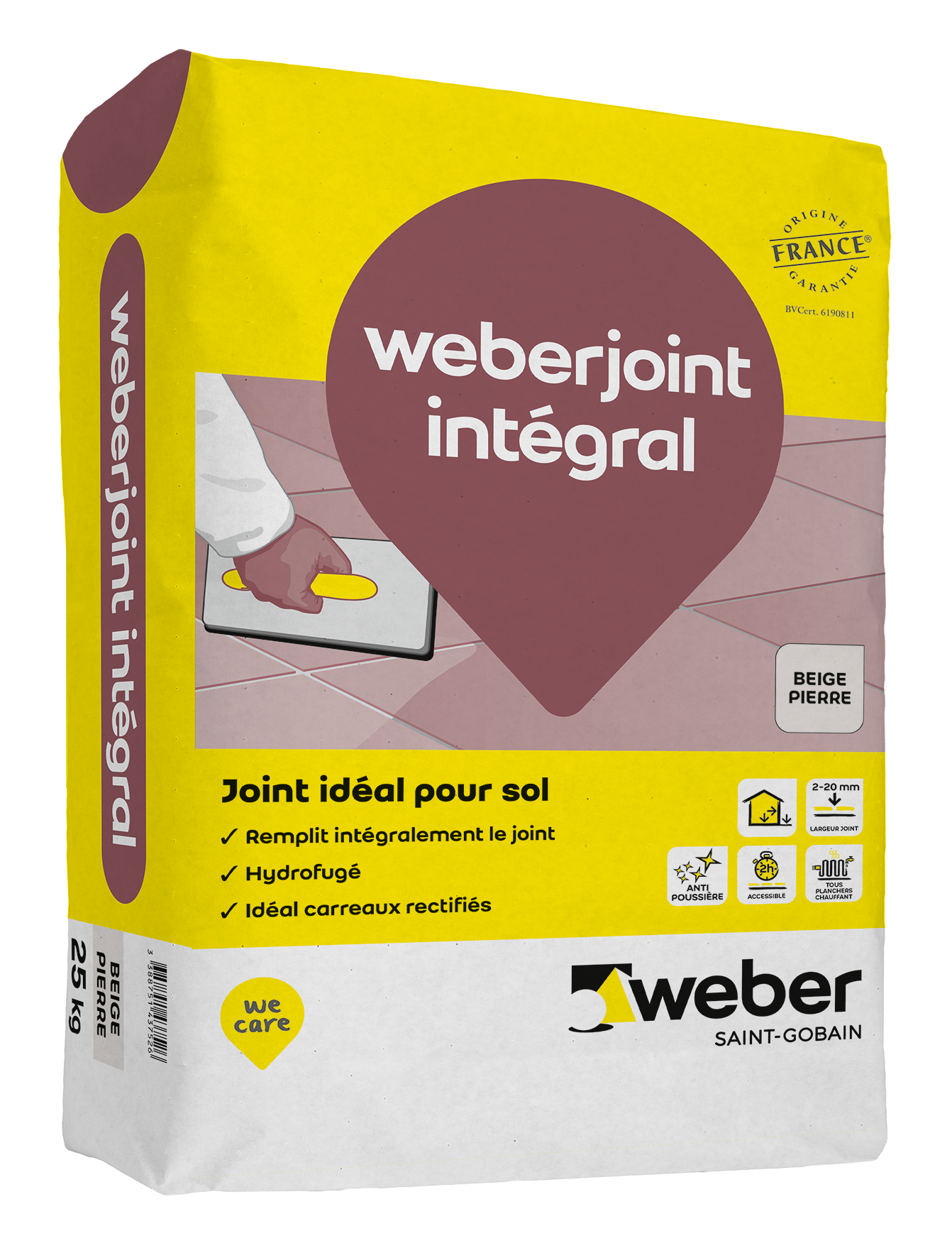 Mortier pour la réalisation de joint de carrelage 25 kg hydrofugé ...