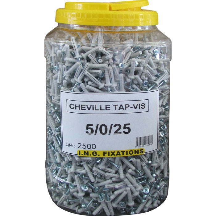 Chevilles à frapper collerette plate - diamètre 6 mm - 60 mm - Tap Vis ...