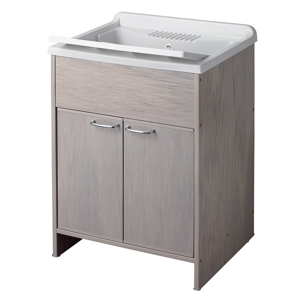 Lavabo de roble de 60x50 cm con mueble, fabricado en PVC con cuba y ...