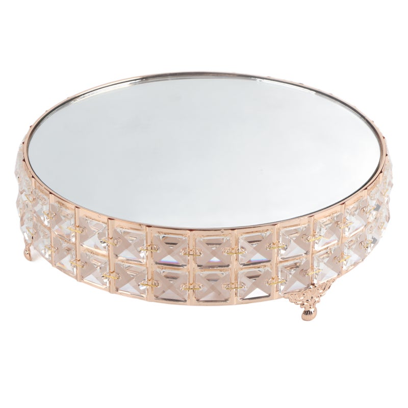 Cristal Mirror Cake Support Support Rack Wedding Dessert Cupcake Pan ...