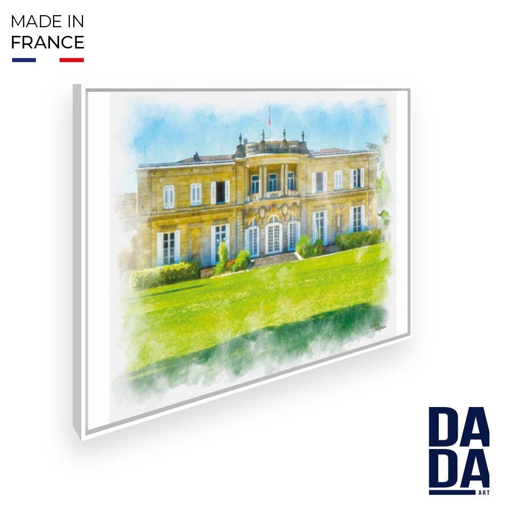 Tableau Château de Talence / 45x60cm / Cadre Blanc / Fabriqué en France ...