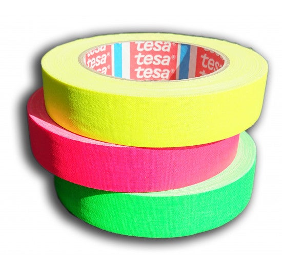 TESA - Lot de 3 Adhésifs de marquage Fluo (Jaune, Vert, Rose), 25 m x ...