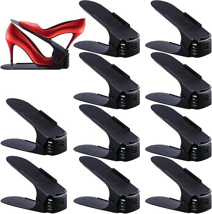 Lot de 10 Support à Chaussures Réglables,Empiler Les Chaussures ...