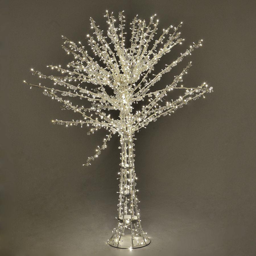 Arbre à LED en cristal avec 1016 LED blanc chaud, hauteur cmø165h150 ...