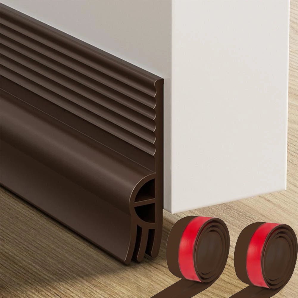 2 rollos de tope de puerta de goma de polietileno de 100 cm, tira ...