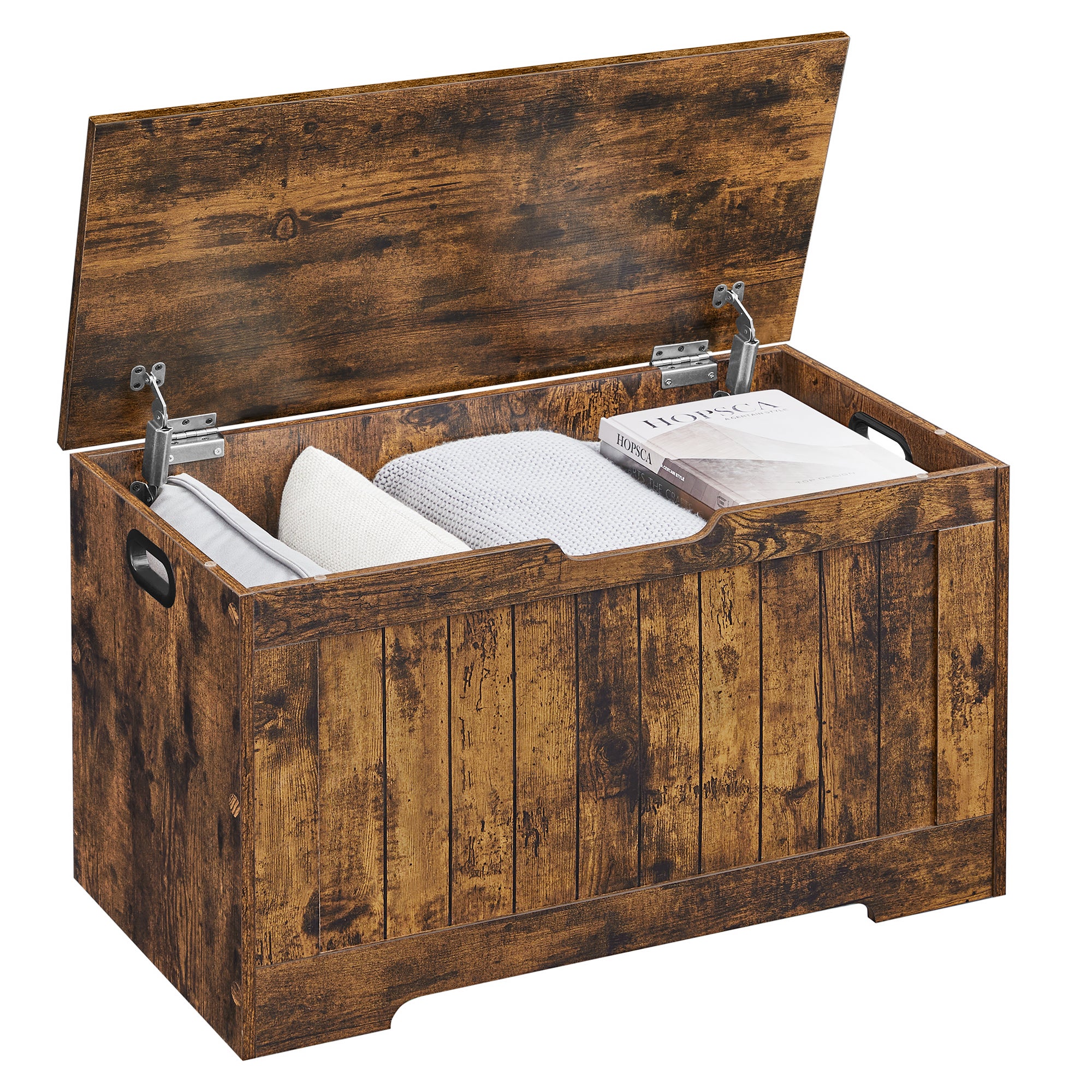 Coffre De Rangement, Avec 2 Charnières De Sécurité, Style Rusitque, 40 ...