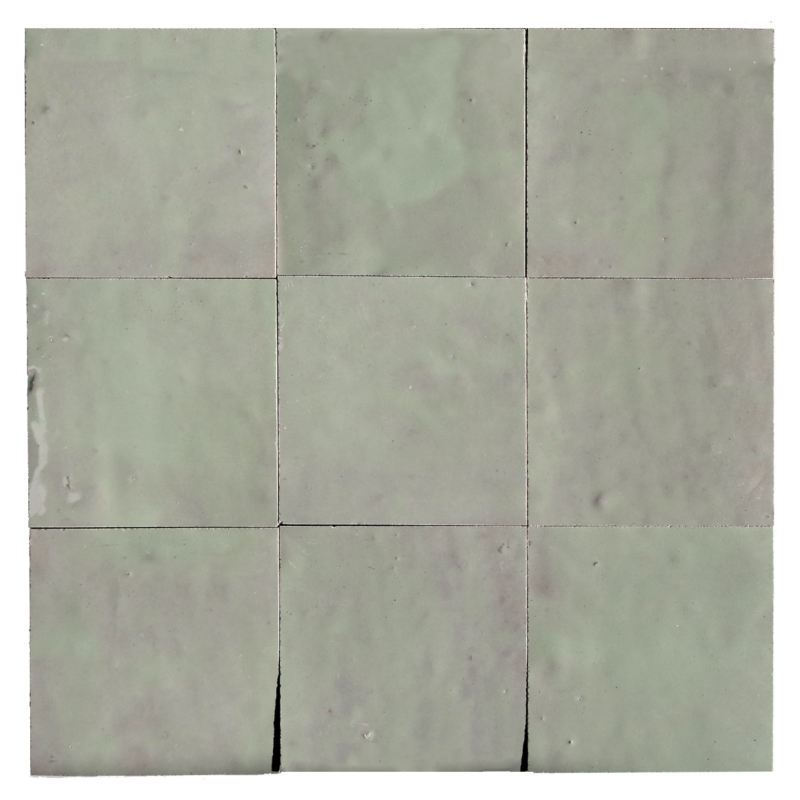 Zellige vert Tilleul 10x10 cm - 100 pcs | Leroy Merlin