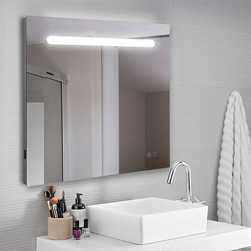 Espejo de Baño Rectangular con Luz LED, Antivaho y Puerto USB - Luz ...