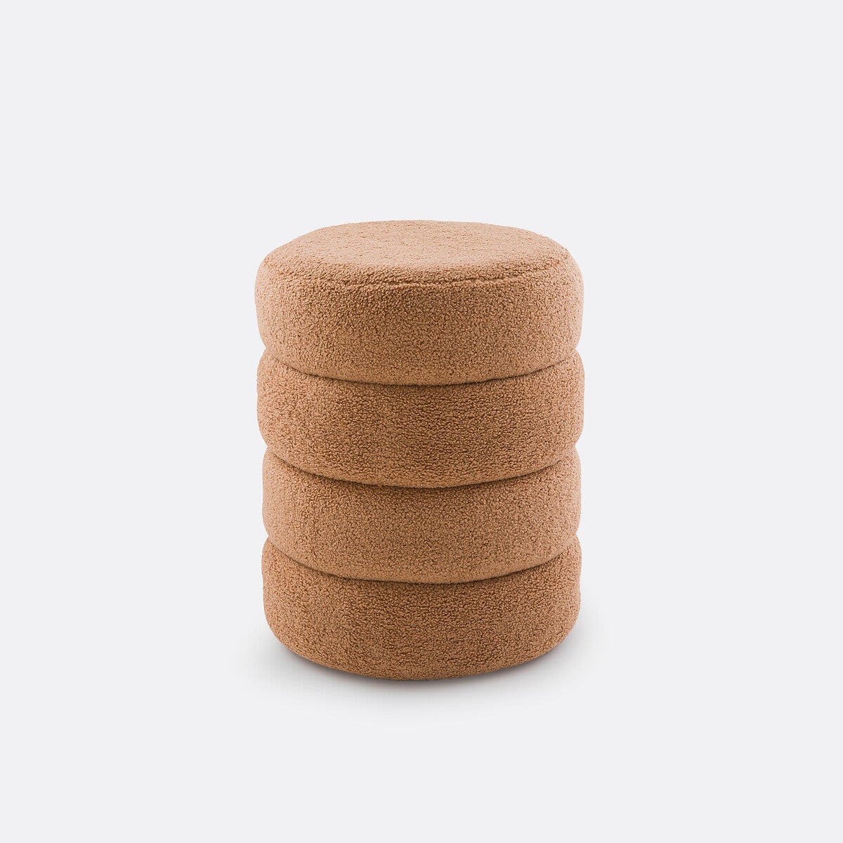 Pouf bouclette, Pilou - Taupe - taille unique | Leroy Merlin