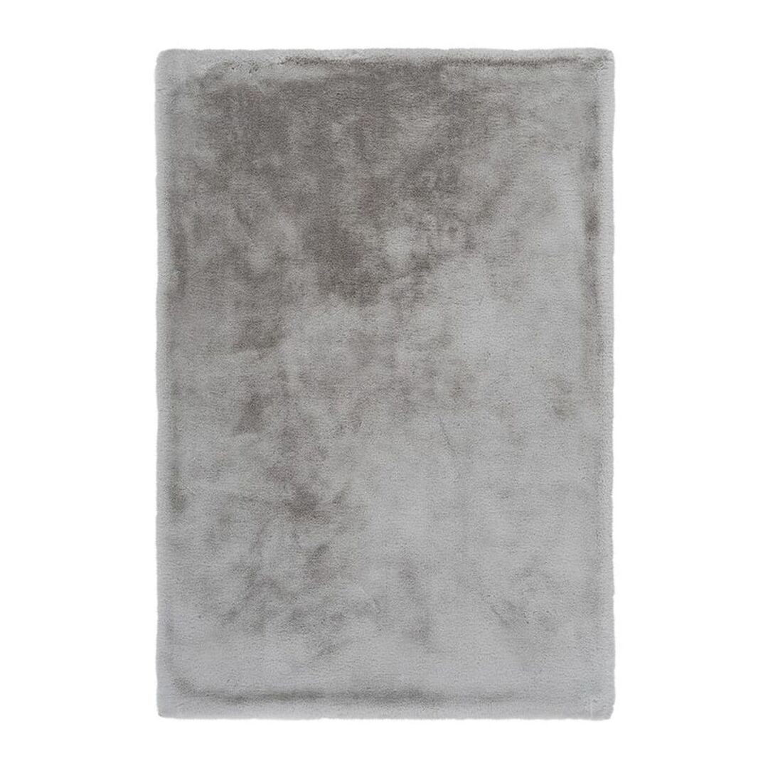 Tapis uni design en polyester Argenté 240x330 ROCCO | Leroy Merlin