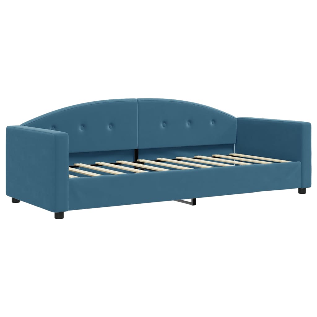 Lit simple | Lit adulte | Lit de repos sans matelas bleu 80x200 cm ...