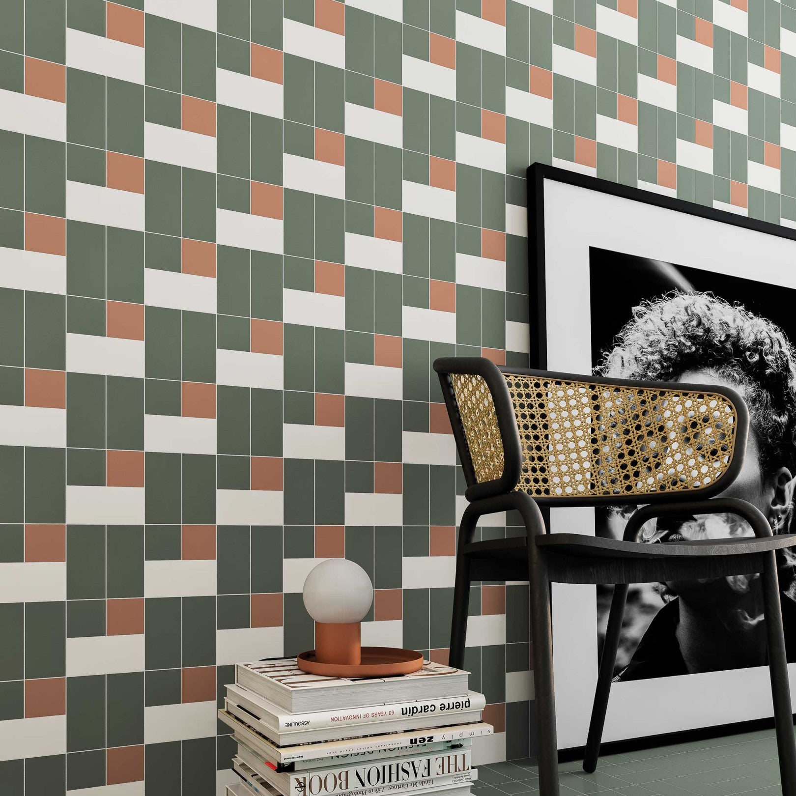 Carrelage grès cérame effet graphique SOLID - L - 25x12.5 cm Chalk ...