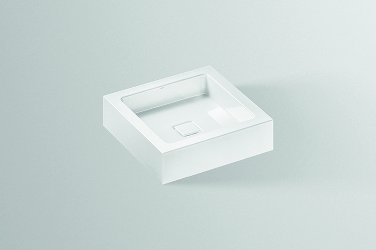 Bassin supérieur de l'Alape AB.Q450.1, carré L : 450mm H : 110mm P ...