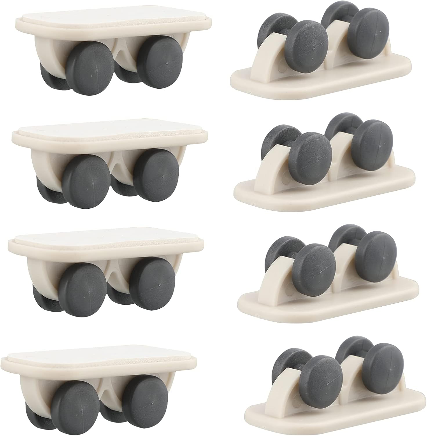 Mini ruedas autoadhesivas de plástico para muebles, carritos, mesas ...