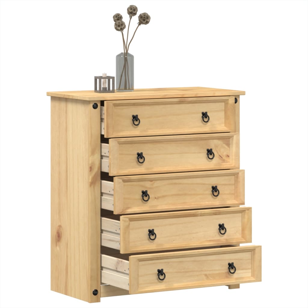 Commode Corona 80x40x89 bois massif de pin | Leroy Merlin