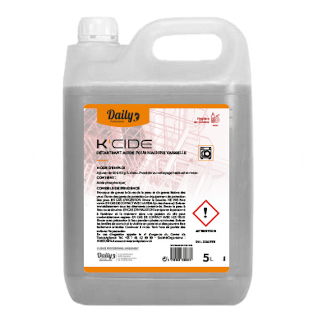 Détartrant acide pour machine vaisselle K'CIDE - Bidon 5l - Daily K ...