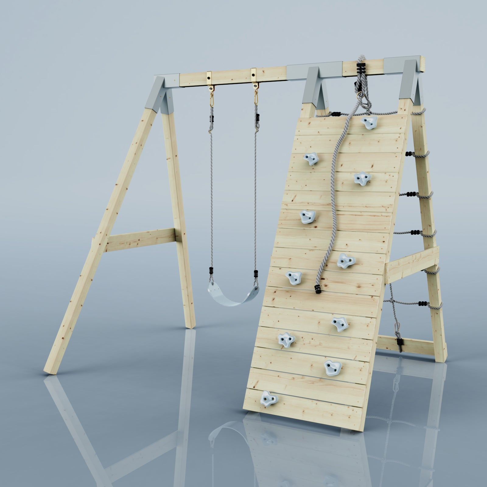 PolarPlay - Structure à grimper Caméléon Aire de jeux portique bois ...