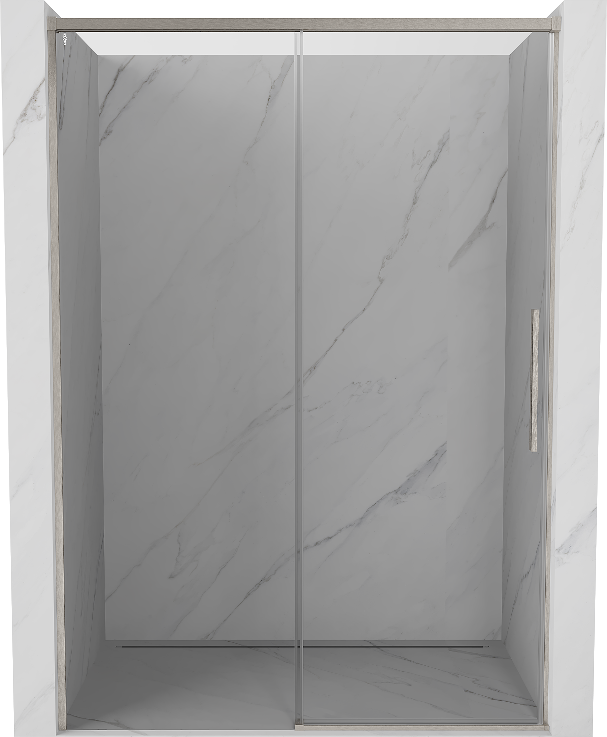 Mexen Rox puertas de ducha correderas 150 cm, transparente, níquel ...