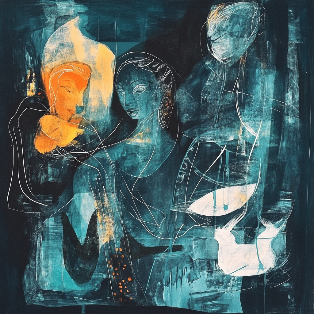 Tirage à encadrer, 60x60. POLARTE Ink Dreams in the Eternal Ocean ...