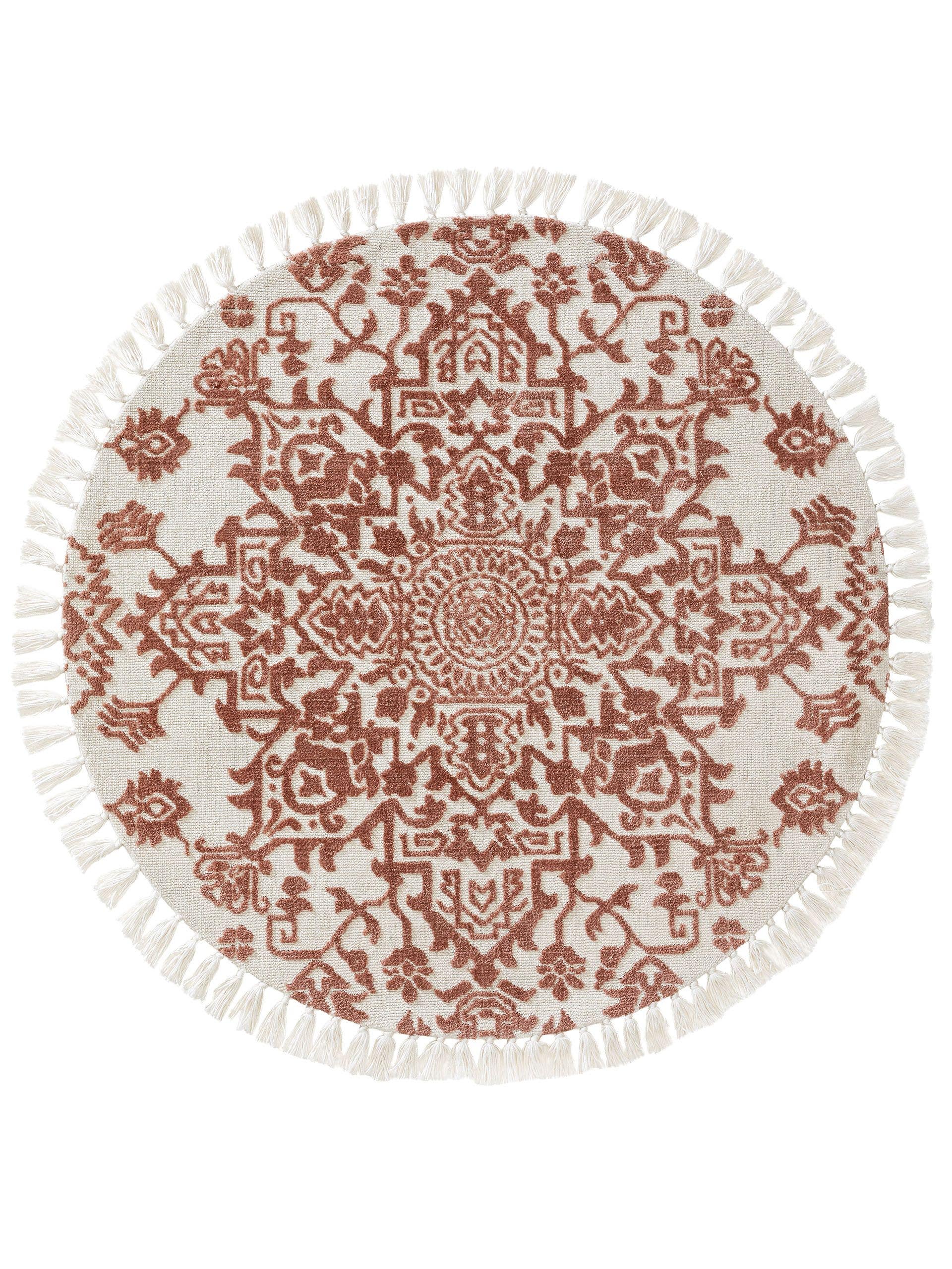 BENUTA - Tapis rond Elias terracotta ø 150 cm rond | Leroy Merlin