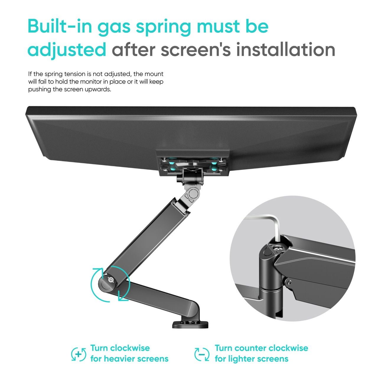 ONKRON Support Mural Ecran PC 13-34", TV jusqu'à 8 kg - Bras Articulé ...