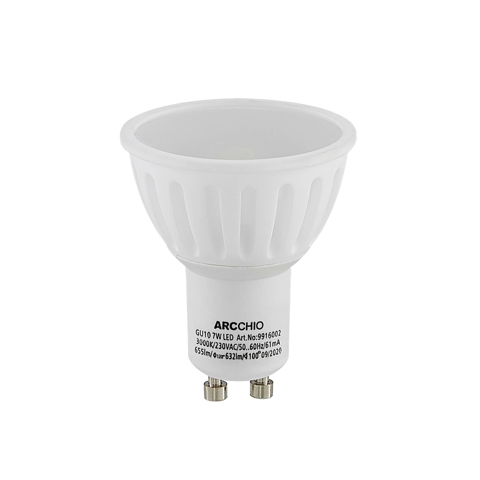 Arcchio bombilla reflectora LED GU10 100° 7W 3.000K, bombilla bombillas LED lámpara fluorescente ...