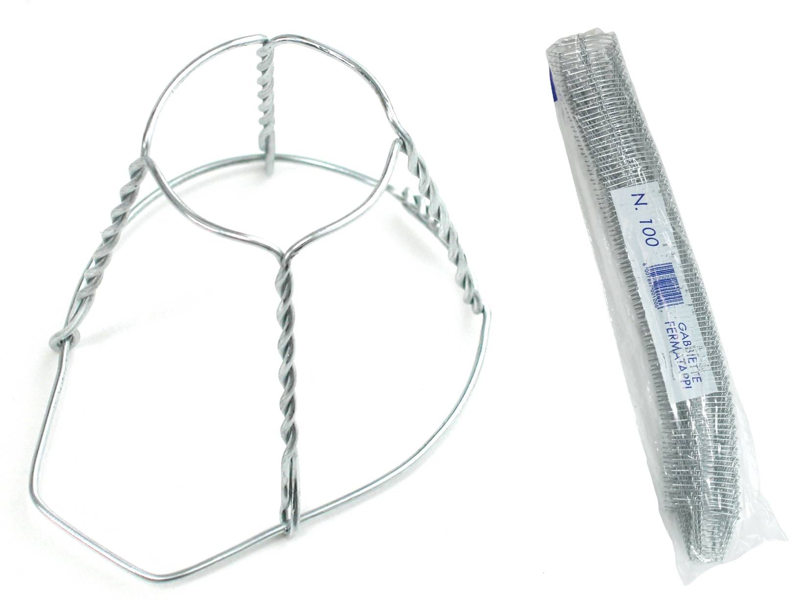 Paquet de 100 cages en fer Bouchon en fer Gris Groupe de verre Somma ...