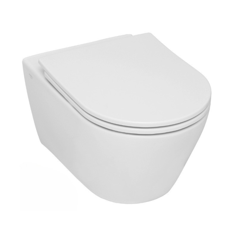 Cuvette suspendue sans bride, fixations invisibles, abattant slim ...