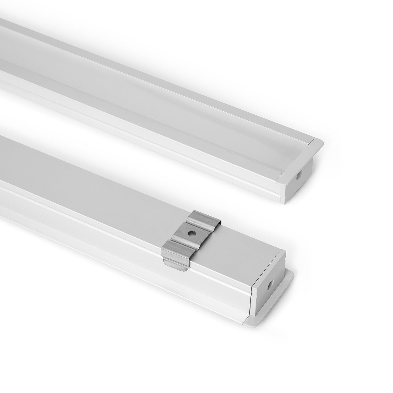 Profilé Aluminium Encastré pour Rubans LED jusqu'à 25 mm Aluminium 6 m ...