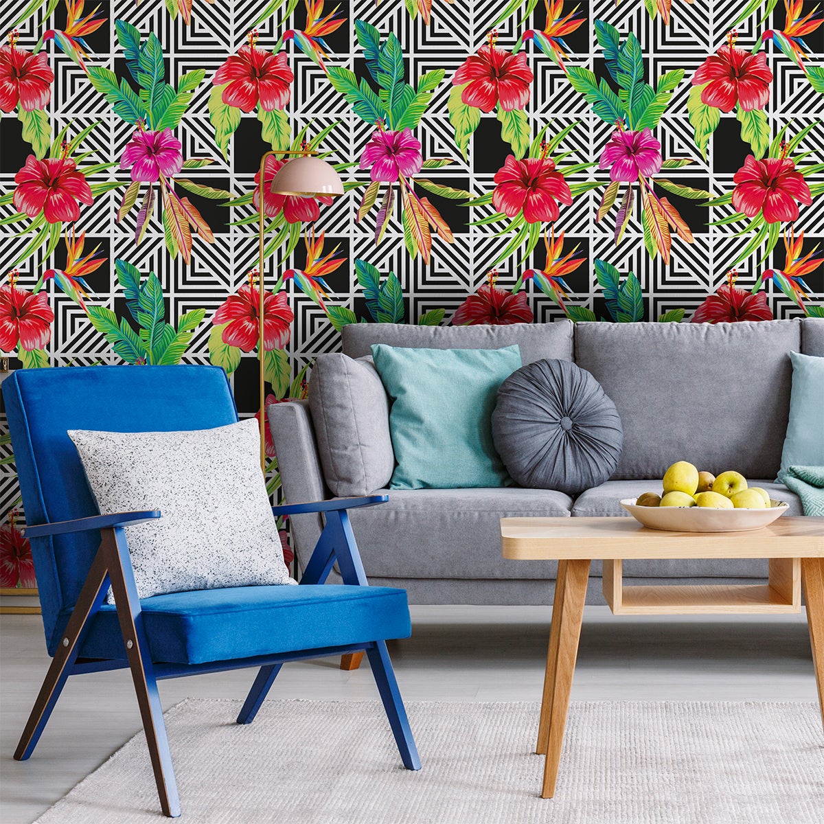 Vinilo papel tapiz tropical Grenada - adhesivo de pared - revestimiento ...