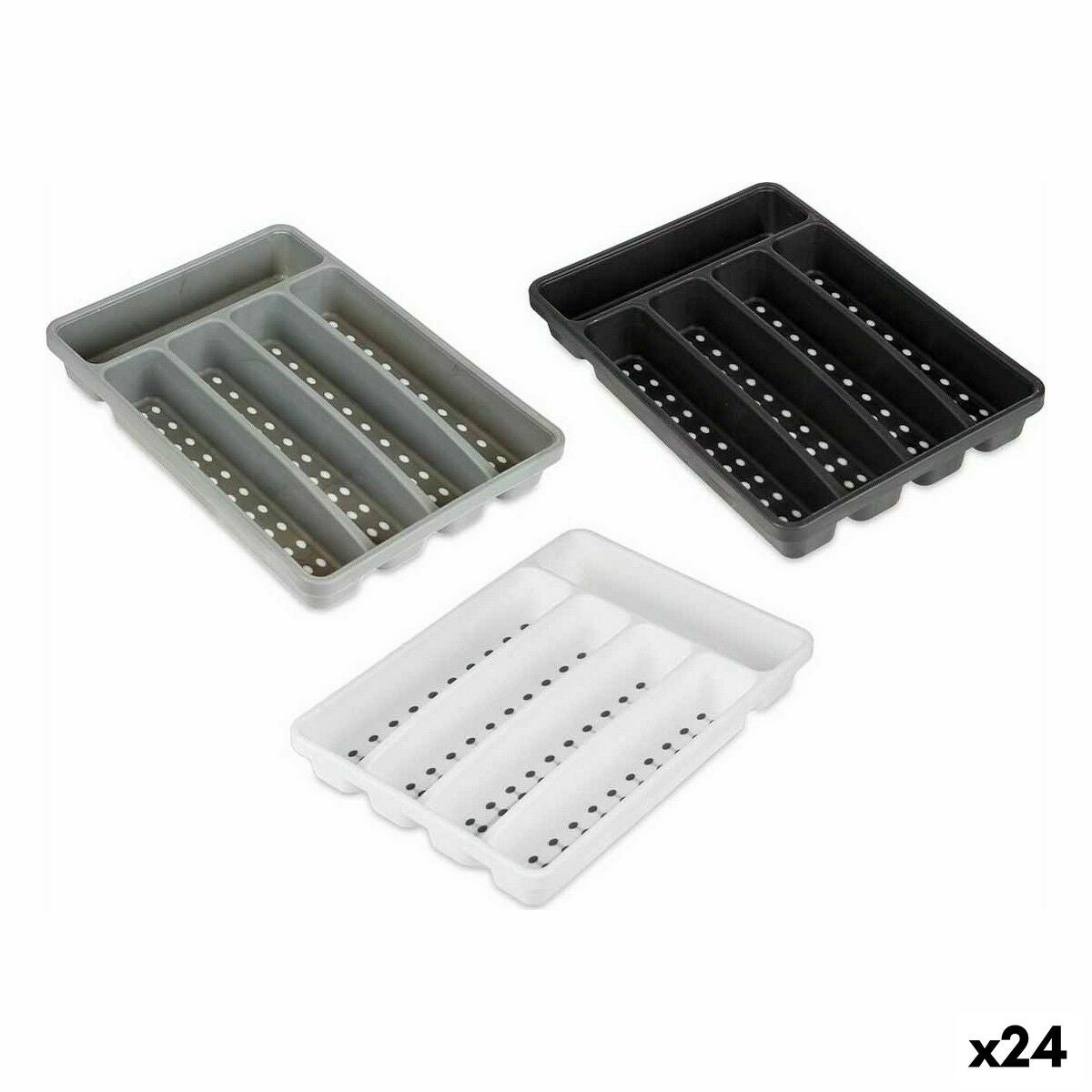 Range-couverts polypropylène 22,5 x 4,5 x 32 cm (24 Unités) | Leroy Merlin