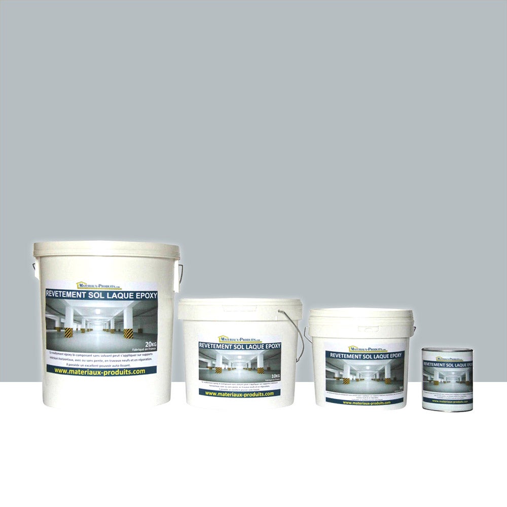 Peinture laque époxy sol et mur Kit de 5 Kg Gris Clair RAL 7035 ...