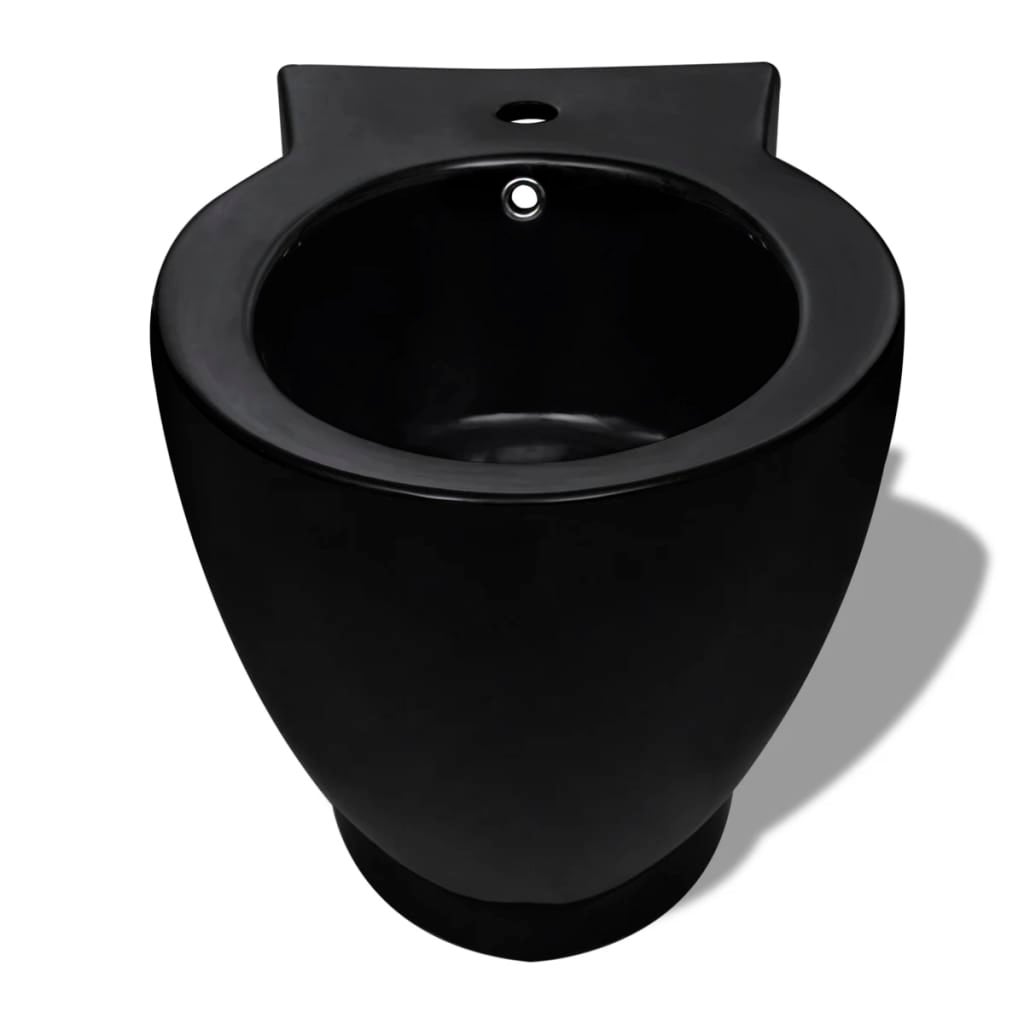 VidaXL Juego de váter WC y bidé de cerámica negro | Leroy Merlin