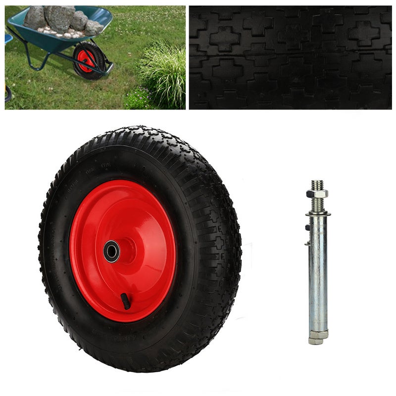 4x Roue gonflable de Chariot Diable Brouette Axe déporté | Leroy Merlin