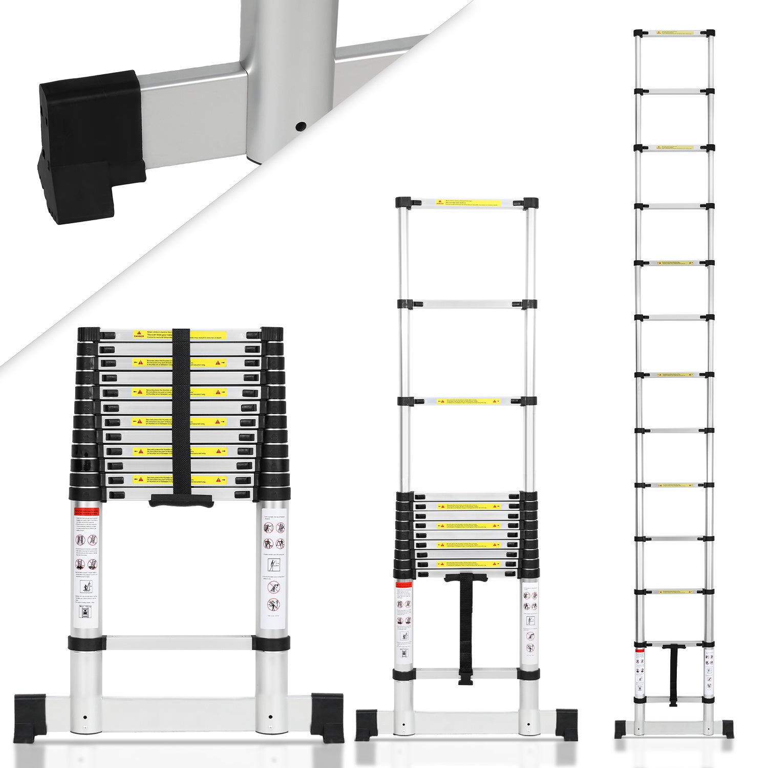 Escabeau echelle telescopique 5m avec stabilisateur, pliante ...