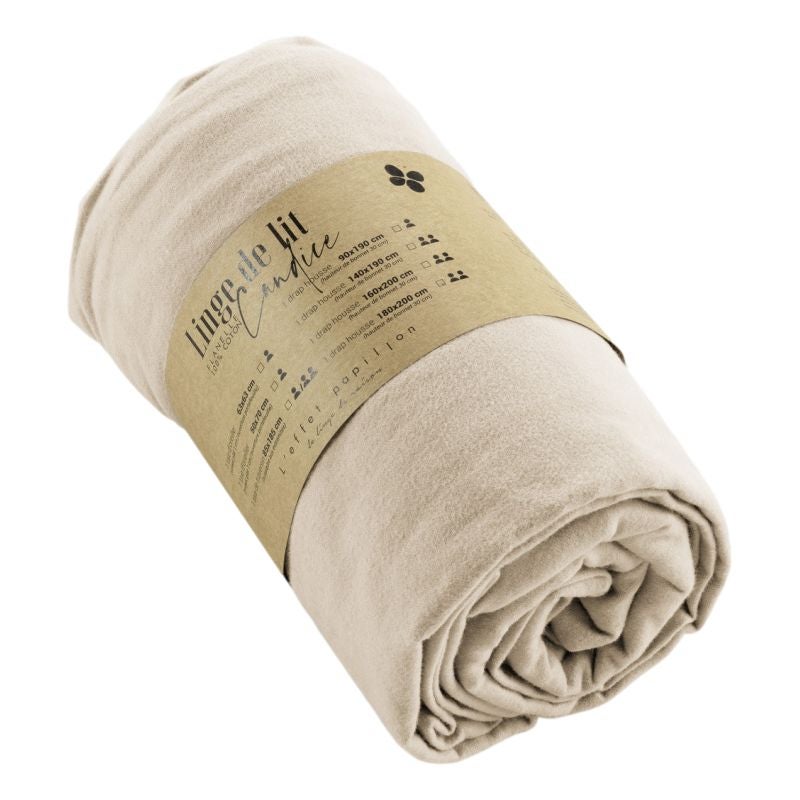 Drap housse "Candice" toutes dimensions Flanelle de Coton | Leroy Merlin