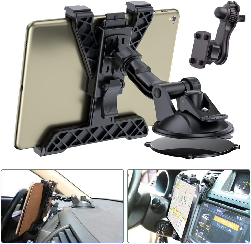 Supporto per tablet da cruscotto auto, supporto per iPad con ventosa ...
