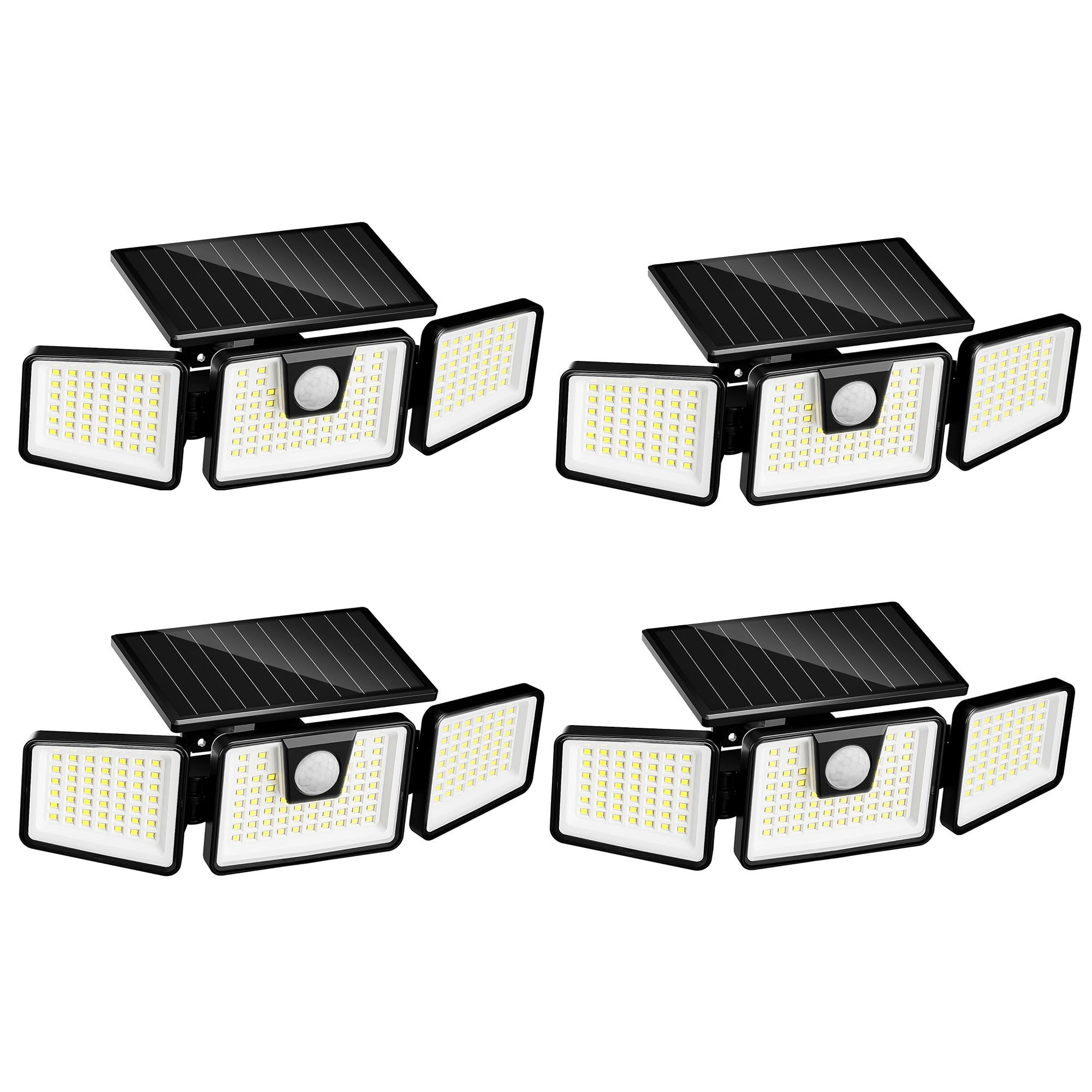 Conjunto de 4 focos solares con detector 800LM FALCON | Leroy Merlin