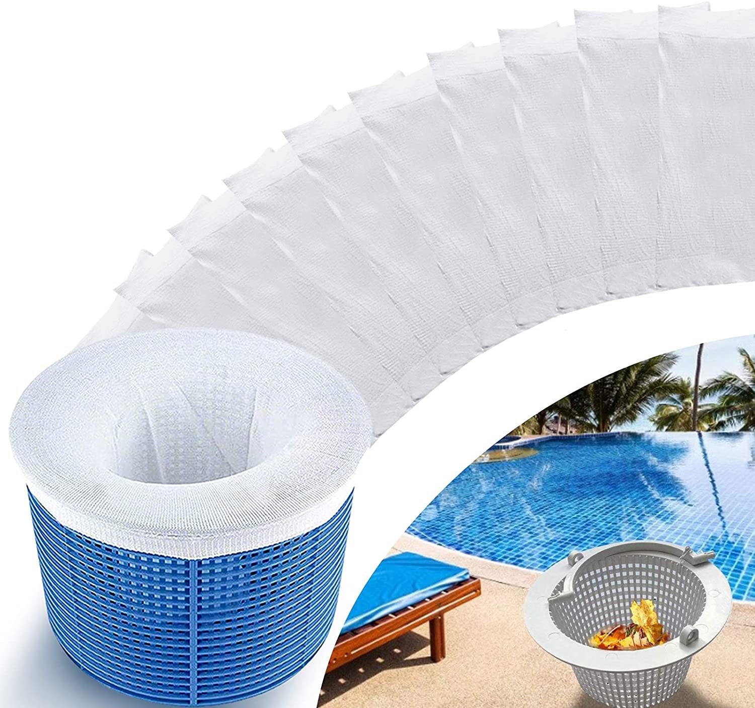 Lot de 20 Sacs filtrants pour aspirateur de Piscine compatibles avec ...