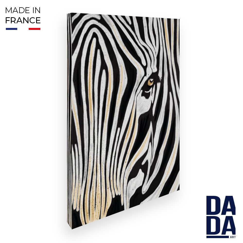 Toile Rayures zèbre / 75x112cm / Fabriqué en France / DADA ART | Leroy ...